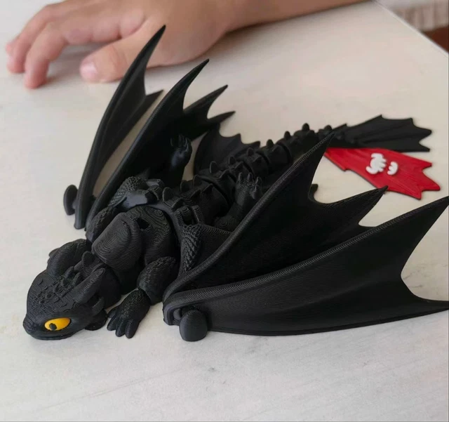 HOW TO TRAIN Your Dragon Articulated Toothless Large Toy Figure 3D ...