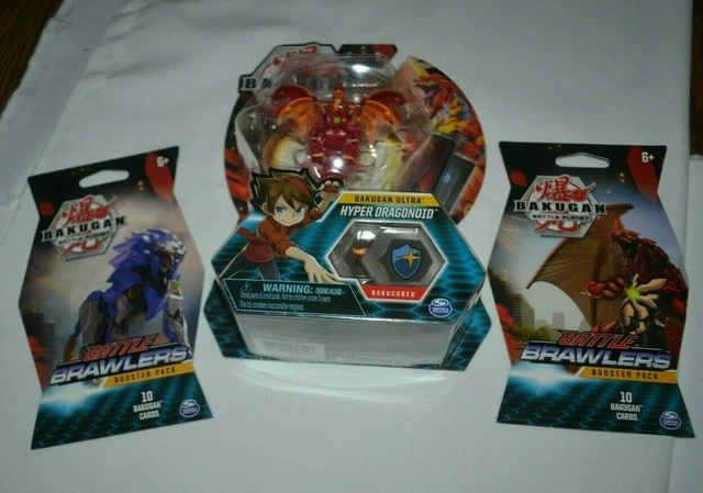 BAKUGAN BATTLE PLANET Bakugan Ultra Pyrus Hyper Dragonoid B500 + 2 ...