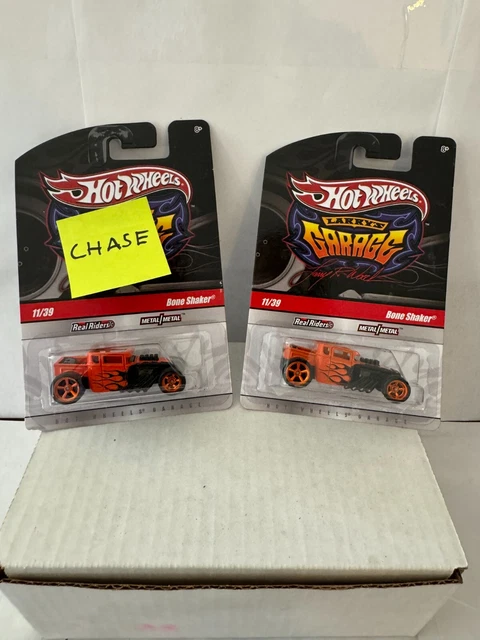 LOTTO HOT WHEELS 2x Larry's Garage Bone Shaker #11/39 Chase & Reg Real Riders A42 EUR 119,82 ...
