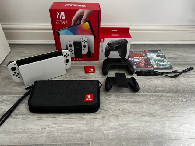 NINTENDO SWITCH OLED Model Handheld Console - 64GB - White Bundle £200. ...