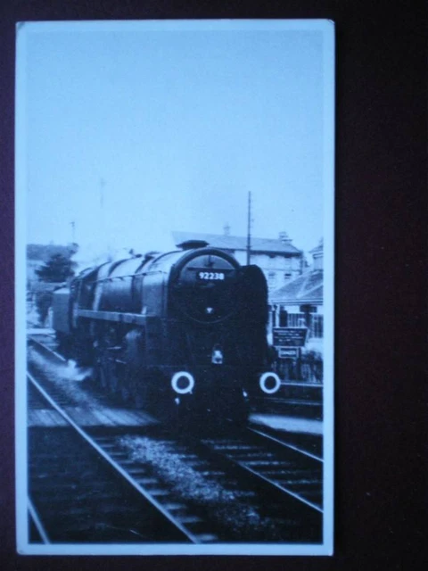 POSTCARD BR STANDARD Class 9F Loco No 92238 At Radstock £1.25 - PicClick UK