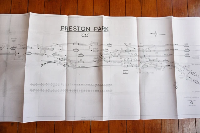 1968 PRESTON PARK Signalling Signal Box Sidings Railway Plan Diagram £ ...