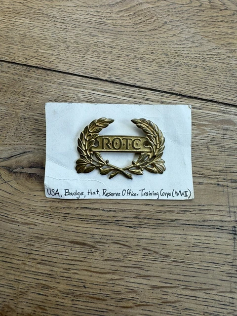 US ARMY WW2 Era ROTC Cap Badge £8.00 - PicClick UK