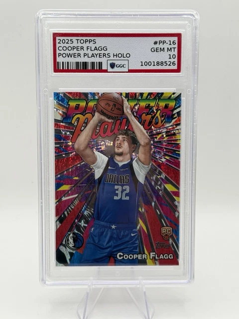 2025 TOPPS COOPER Flagg Holo Power Players Rookie RC Graded GGC Gem ...