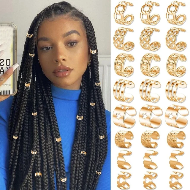 BRAID ACCESSORIES ALLOY Braid Clips Alloy Non Piercing Ear Cuffs Daily ...