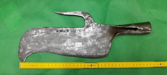 OUTIL ANCIEN FORGÉ, SERPE AVEC ERGOT, coupe-gui, serpette, croissant, émondoir EUR 15,00 ...