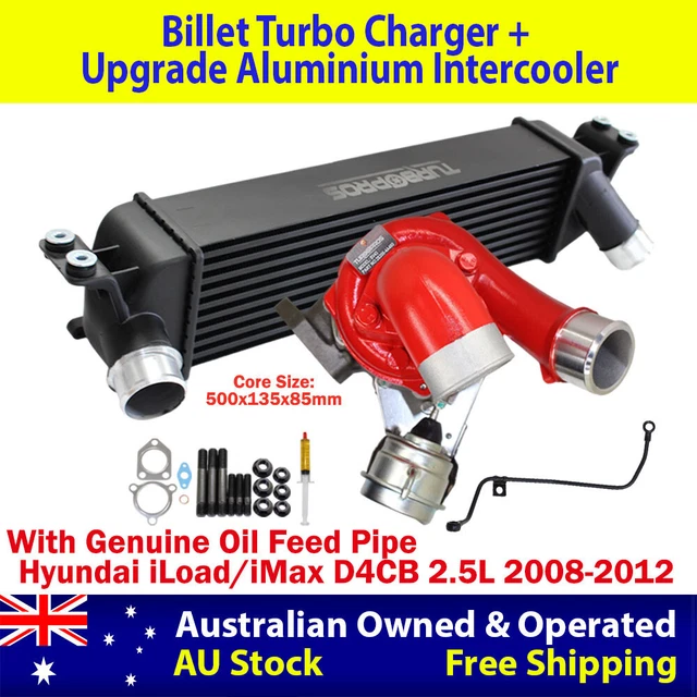 GEN1 HIGH FLOW Turbo+85mm Intercooler&Oil Feed Pipe For Hyundai iMax ...