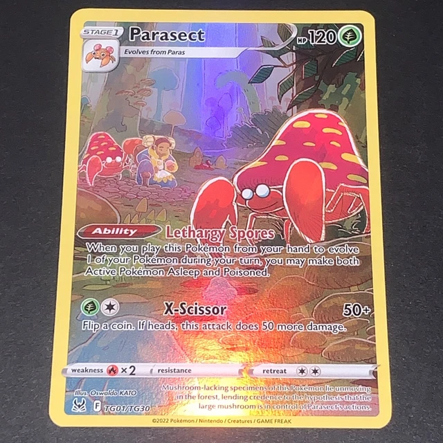 POKEMON SWSH LOST Origin Set CHARACTER RARE Parasect TG01/TG30 - Near ...