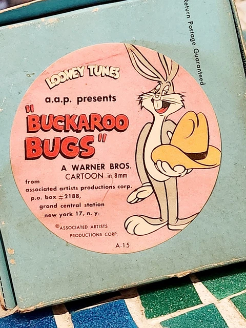 VINTAGE BUCKAROO BUGS BUNNY 8mm CARTOON FILM 1950s OLD Warner Bros ...