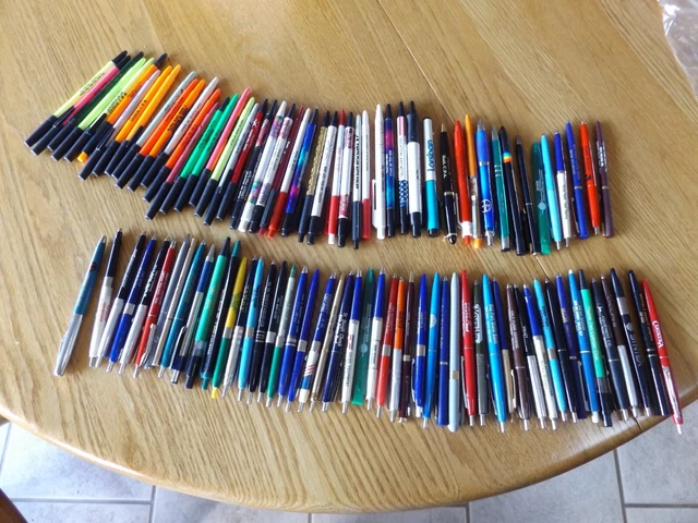 LOT OF 100 Vintage Collectors Ball Point Ink Advertising Pens, LOT # 6 ...