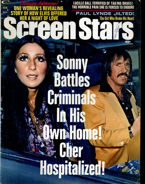 SONNY AND CHER Raquel Welch Valerie Harper Bea Arthur Screen Stars Feb ...