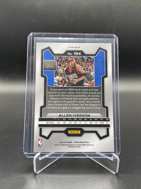 2023-24 PRIZM BASKETBALL NBA Allen Iverson glace violette 129/149 #184 EUR 1,83 - PicClick FR