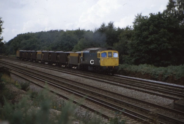 35MM SLIDE BRITISH Railway Br Diesel Class 33 - 33003 At Fleet18/08/ ...