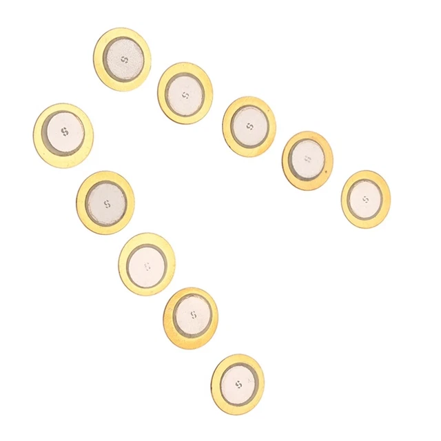 10 PCS PIEZO Pickup Disc Piezoelectric Transducer Piezoelectric Disc £5 ...