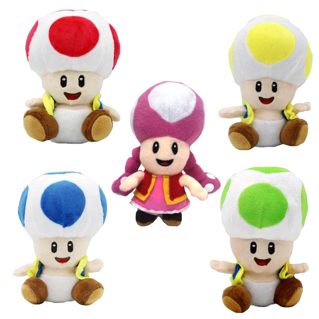 SUPER MARIO BROS Toad Toadette Plush Doll Stuffed Animal Soft Toy Xmas ...