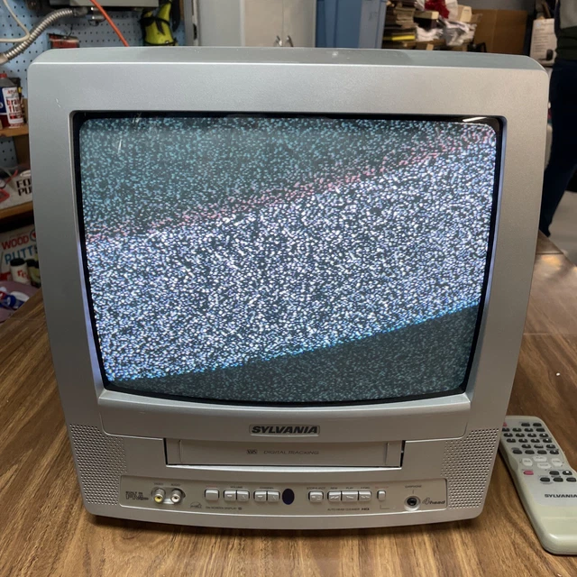SYLVANIA SRC2213E 13& CRT TV VCR Combo VHS Player Television Tested ...