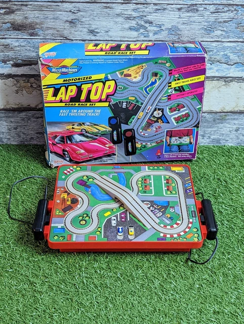 MICRO MACHINES MOTORIZED Lap Top Road Race Set 1992 Galoob Toy Rare ...
