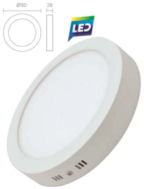 ROTHER 18W ROUND Surface Panel LED Light Bulkhead IP20 6500k Daylight ...