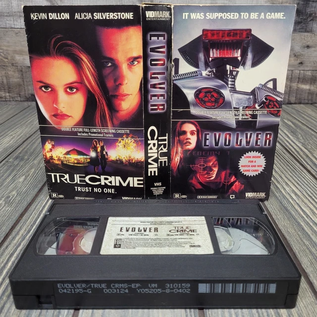 SCREENER: TRUE CRIME & Evolver Double Feature (VHS, Horror/Sci-Fi, 1995 ...