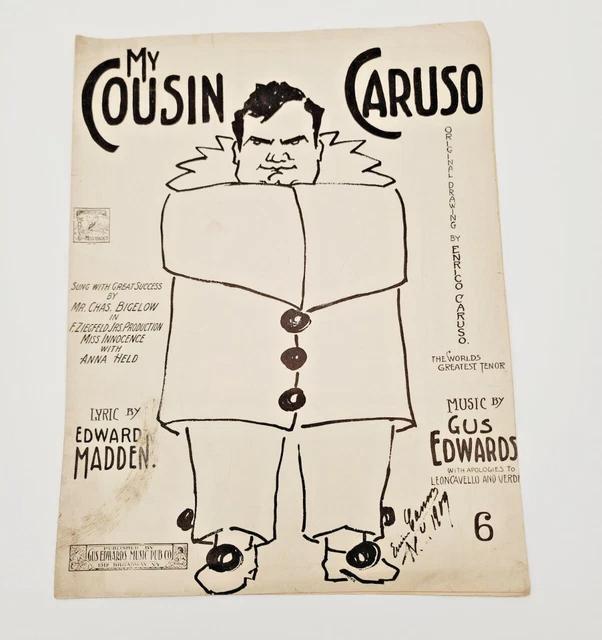 1909 MY COUSIN Caruso vintage spartiti Edward Madden/Gus Edwards EUR 43 ...