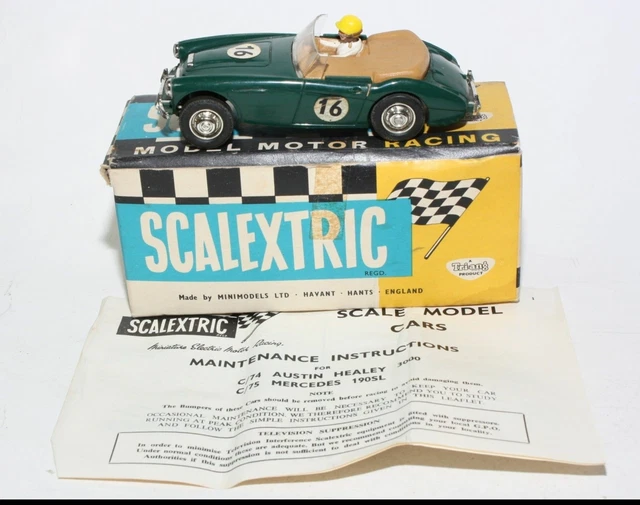 VINTAGE SCALEXTRIC C74 Austin Healey 3000 , All Original in Original ...