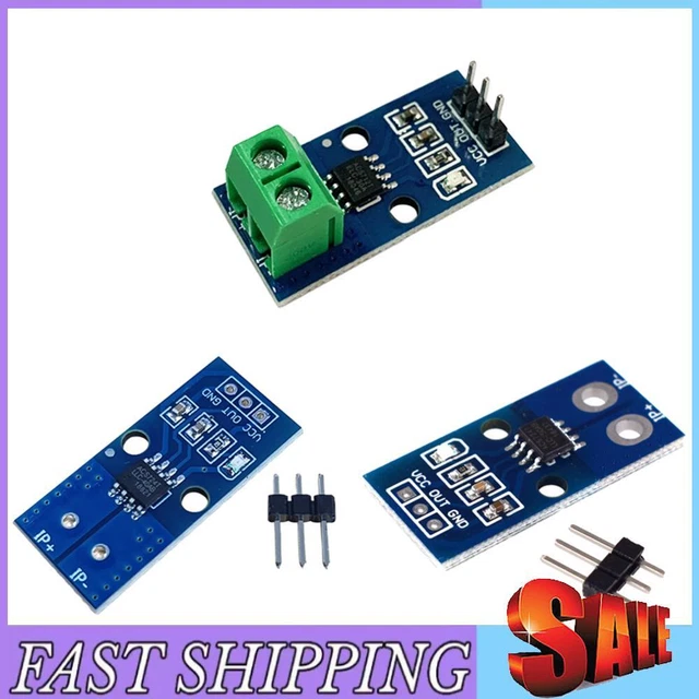 ACS712 DC5V DC Current Sensor Module Detector Voltage Tester Terminal ...