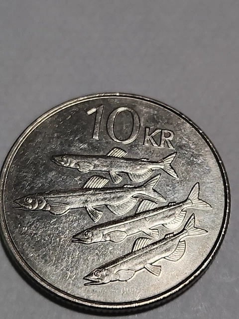 ICELAND 🇮🇸 10 KR Tiu Kronur Island coin Fish 2008 £1.70 - PicClick UK