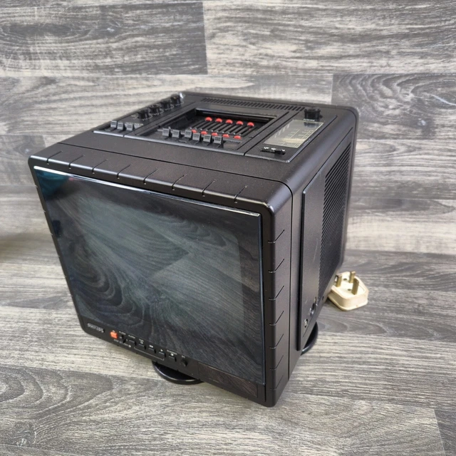 VINTAGE PHILIPS 9& Cube TV, Radio Cassette, Tape, Alarm Clock 9 TC 2100 ...