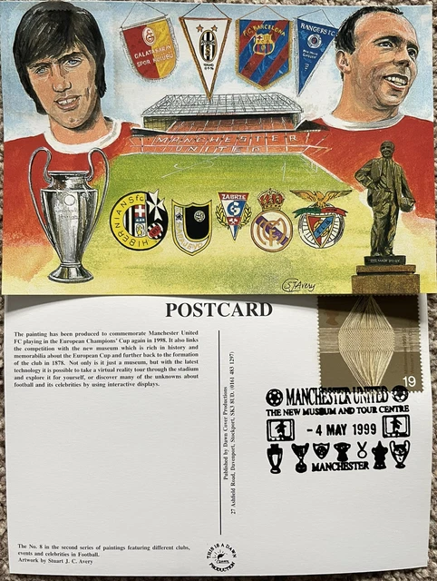 MANCHESTER UNITED EUROPEAN Champions Cup - Museum & Tour Centre Stamp ...