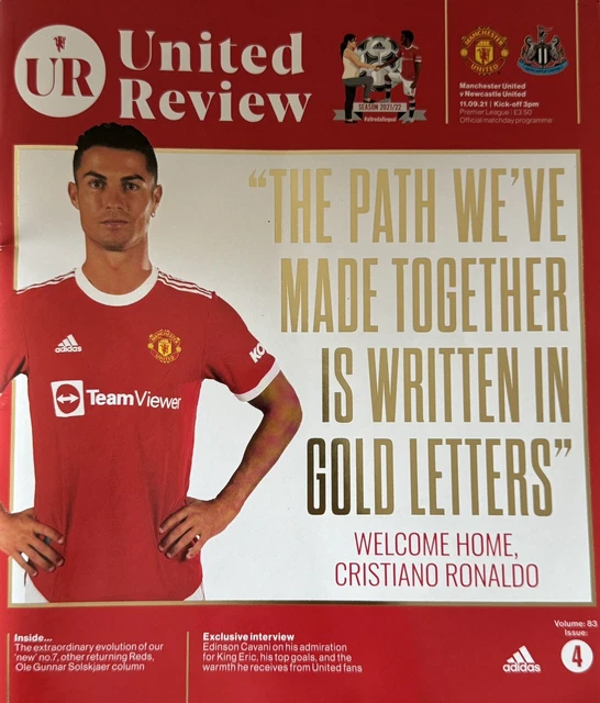 MANCHESTER UNITED UNITED Review Programme Ronaldo’s Return 11/09/21 Man ...