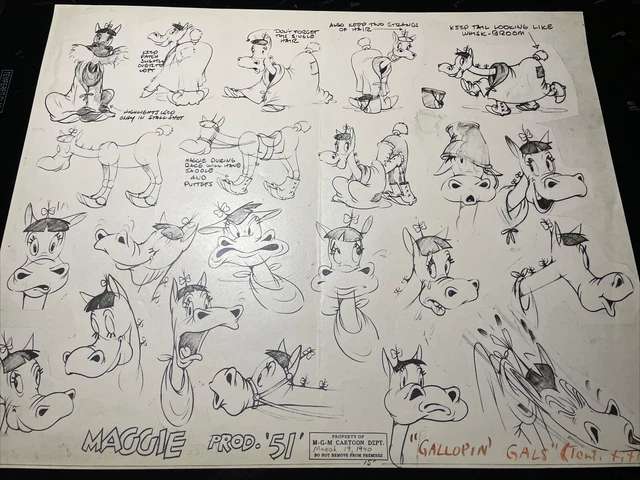 ANIMATION CEL MODEL SHEETS 1929 -1942 FLEISCHER STUDIOS Cartoons Disney ...