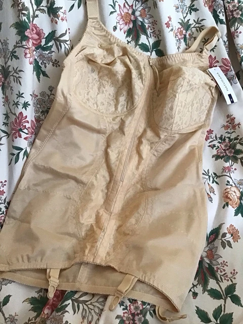 VINTAGE NATURANA 46D Corselette Zipped Bodyshaper Corset Girdle ...