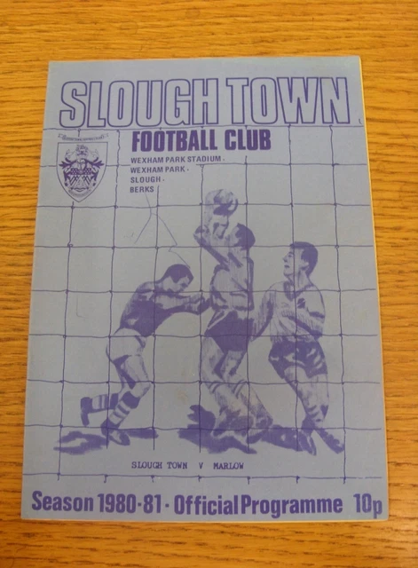 12/08/1980 SLOUGH TOWN v Marlow [Friendly] . We are pleased to be able ...