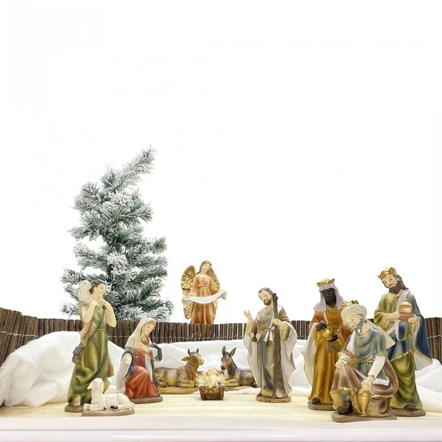 NATIVITÉ, POUR LA crèche 277948 avec 7 personnages en résine décoration ...
