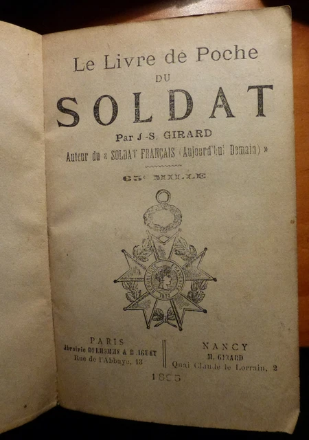 LE LIVRE DE poche du soldat. Année d'édition : 1895. Livre rare. EUR 30 ...