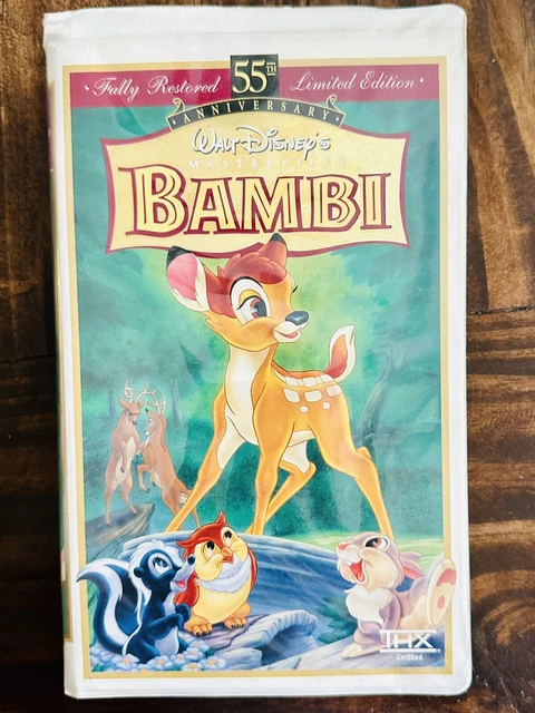 BAMBI: 55TH ANNIVERSARY Walt Disney's Masterpiece (VHS, Limited Edition ...
