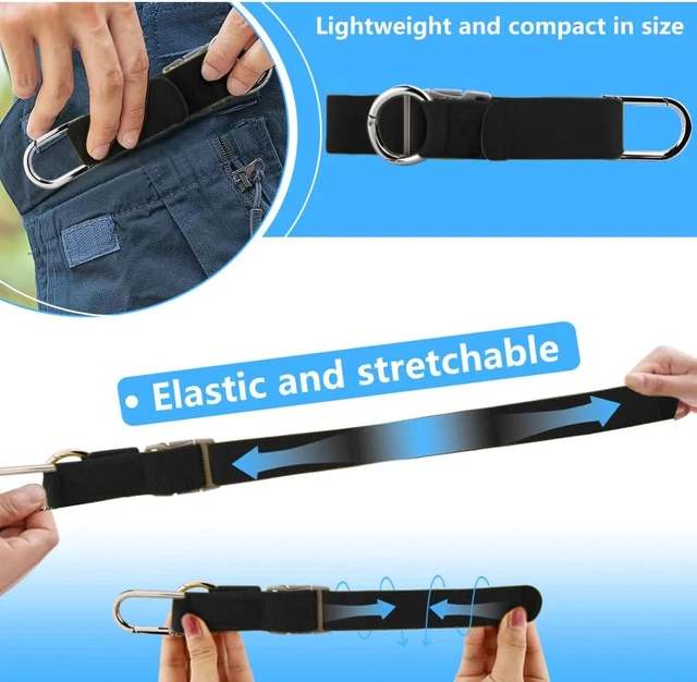 ADD A BAG Elastic Luggage Strap Jacket Gripper with 2 Metal Hooks Carry ...