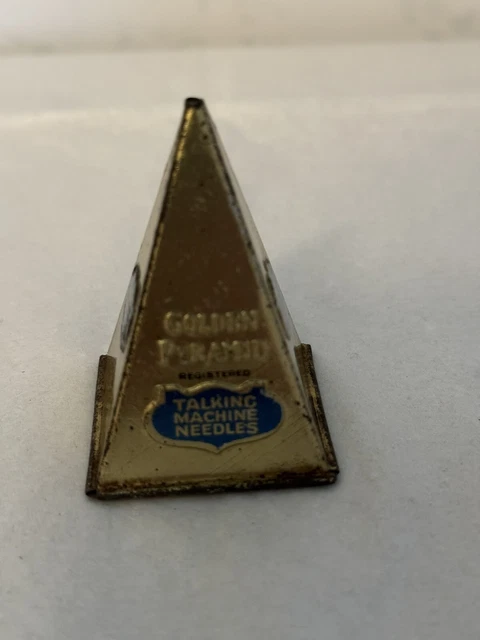 GOLDEN PYRAMID “TALKING Machine Needle” Gramophone Needle Tin 1930’s ...