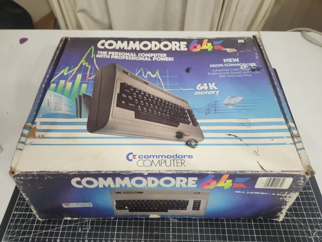 VINTAGE COMMODORE 64 Computer in Original Box w/ Cord - Untested ...