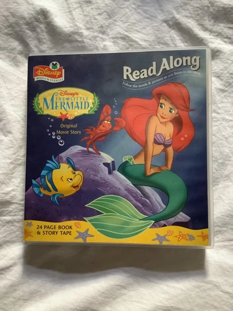 DISNEY'S THE LITTLE Mermaid Read Along Story Book - Tape Cassette & 24 ...