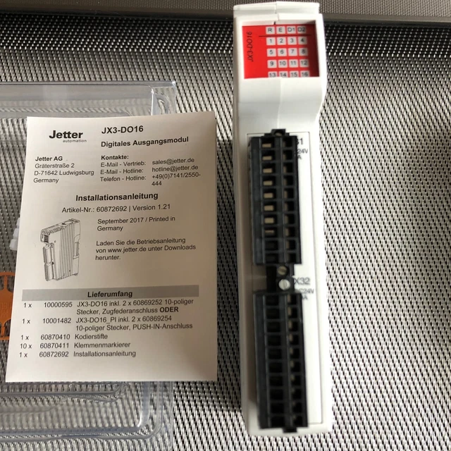 JETTER JX3-DIO16 DIGITALES Ein und Ausgangsmodul Erweiterungsmodul JX3 ...