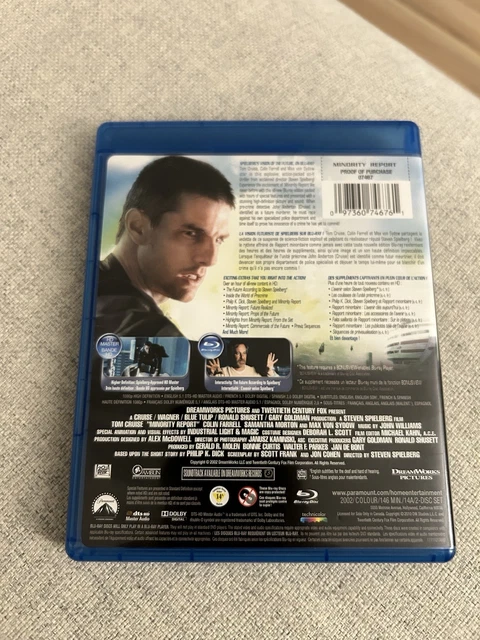 MINORITY REPORT BLU Ray $19.99 - PicClick CA