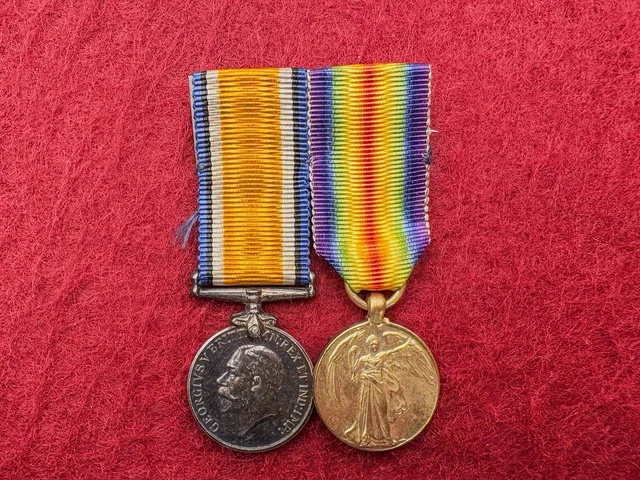 WW1 ORIGINAL AIF Australian BRITISH WAR & VICTORY MEDAL Mounted ...