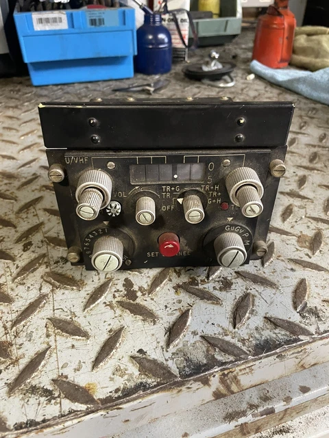 EX-MOD JET ENGINE Aircraft Plessey Avionics Radio Control Unit Dial ...