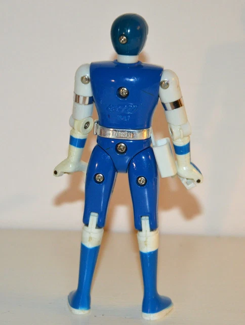 1987 MASKMAN BIOMAN 2 SENTAI Taiwan Force Blue Die Cast BANDAI Figure ...