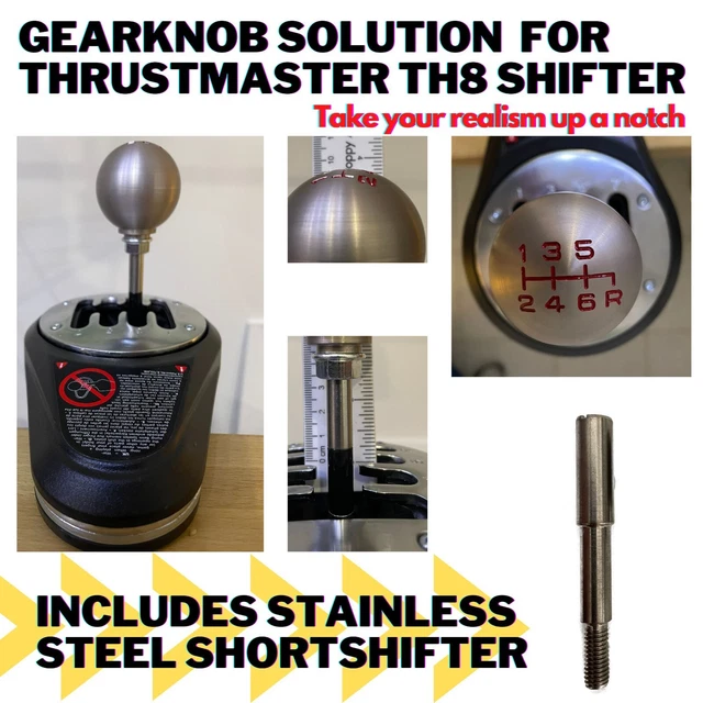 THRUSTMASTER TH8A & TH8RS Short Shifter Mod and Aluminum Ball gear Knob ...