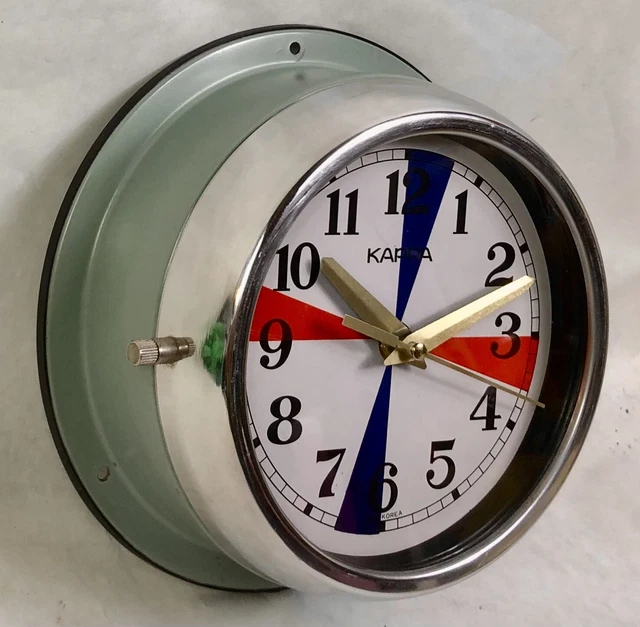 MARITIME RADIO SILENCE Ships Bulkhead Clock, Wall, Kappa-Korea, Vintage ...