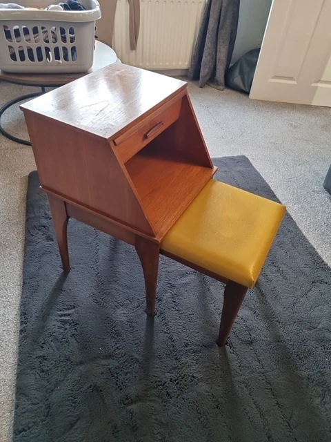 VINTAGE 'CHIPPY HEATH' Telephone Table Hall Seat, Mid Century 70s Retro ...