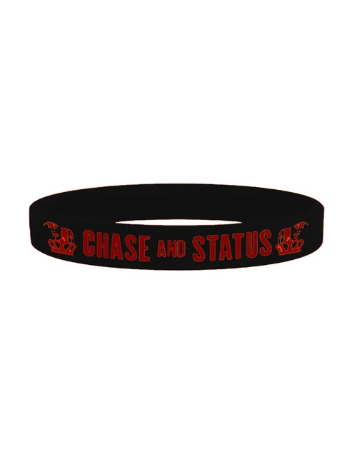 BRACCIALE CHASE AND Status Bulldog logo Nue ufficiale nero gomma taglia ...