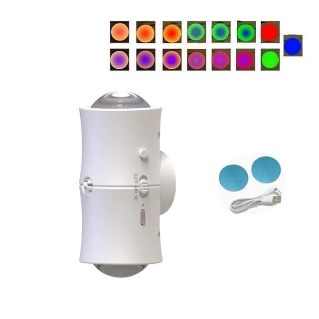 COLOR ADJUSTABLE WALL Light with Motion Detection Auto Dimming Base £9. ...